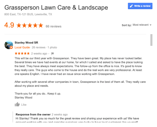 Lawn Care Services Flower Mound Tx Grassperson